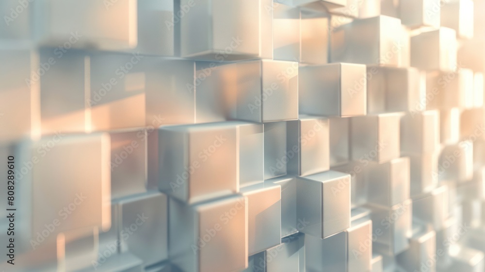 3D background minimalism. A wall with 3D blocks. 3D wallpaper with ...