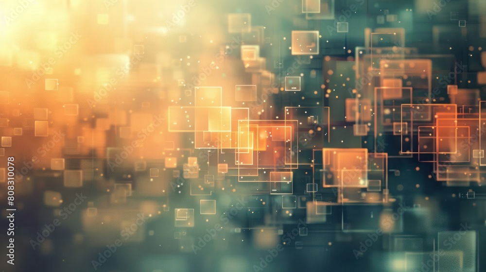 Abstract digital transparent squares background. Modern design of an ...