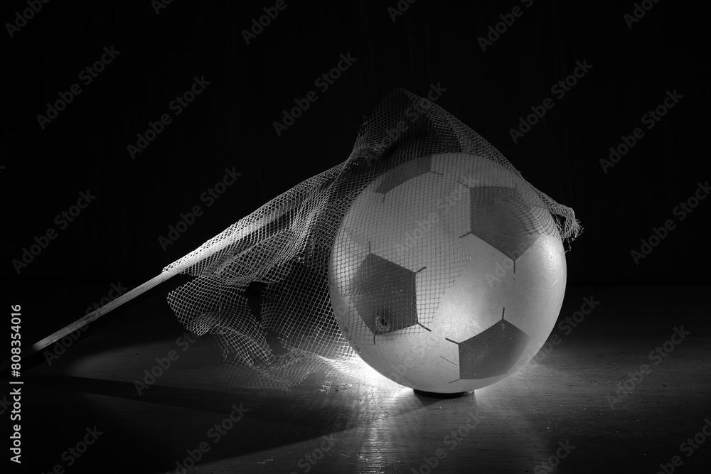soccer ball,goalpost and goalnet.Great international soccer event in ...