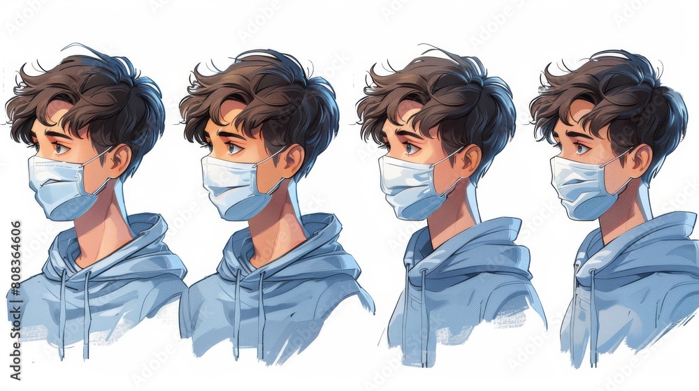 An Overview of Masks and How to Use Them Modern Illustration Male ...