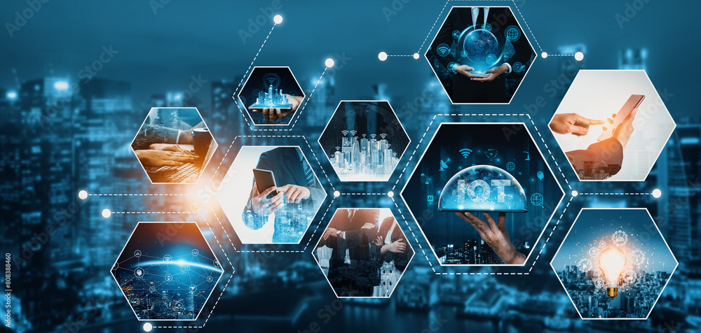 Communication technology , smart connection IOT and people network ...