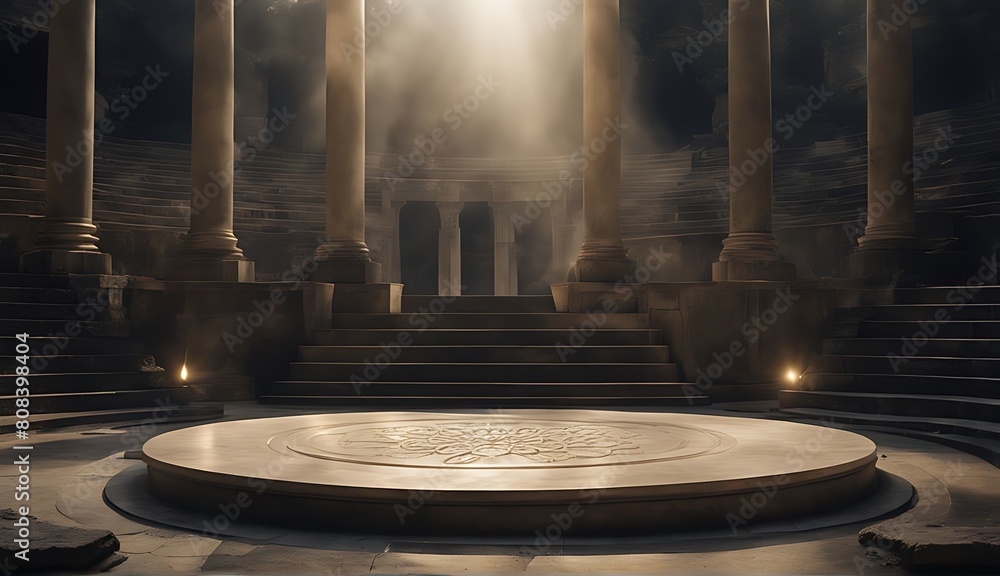 Background podium column 3d roman luxury greek white ancient display ...