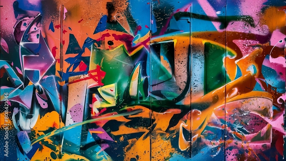 An abstract background inspired by spray paint, capturing the ...