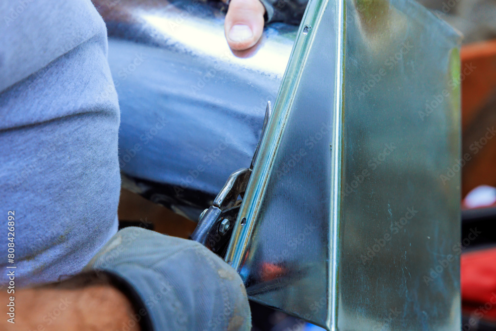 Prepare for installation of an external extractor galvanized steel air ...