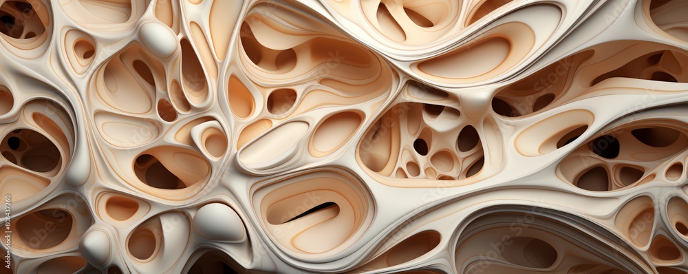 Scientifically enhanced image of cream pie texture under a microscope ...