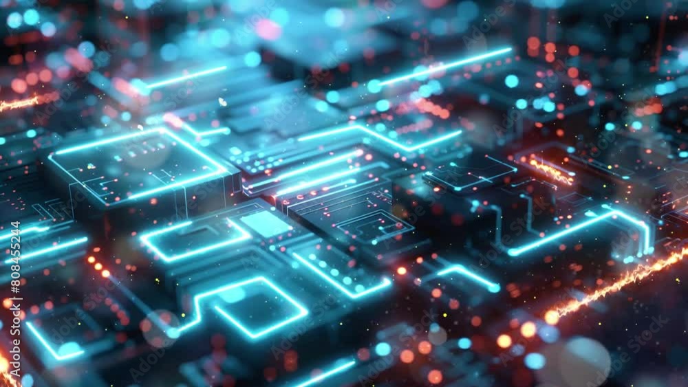 illustration of modern digital tech device connected to each other ...