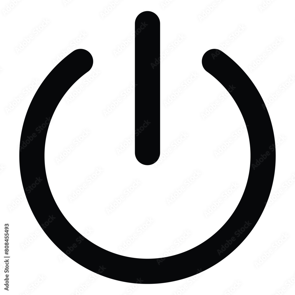 On off power button vector icon. Switch on switch off icon. Press start ...