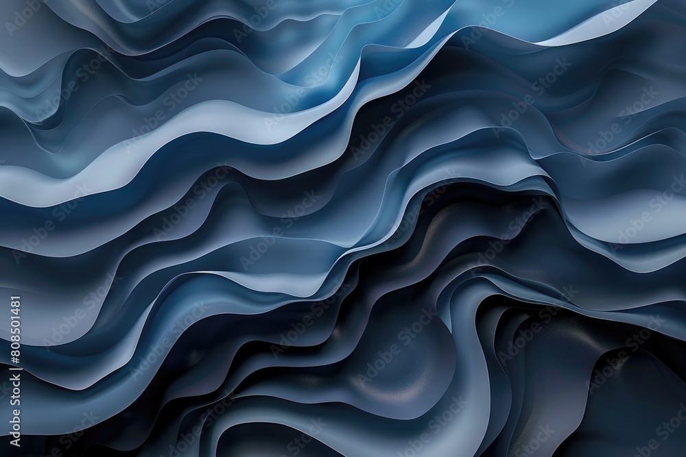 Design an abstract environment characterized by the fusion of black and ...