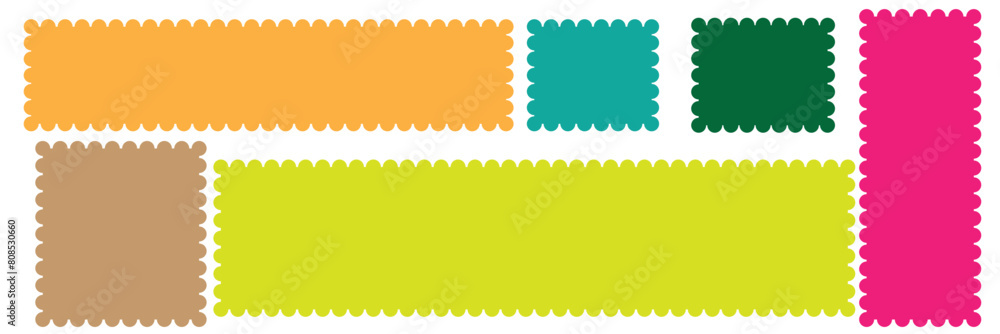 Scallop edge shapes, modern brutalism forms. Retro wave swiss design ...