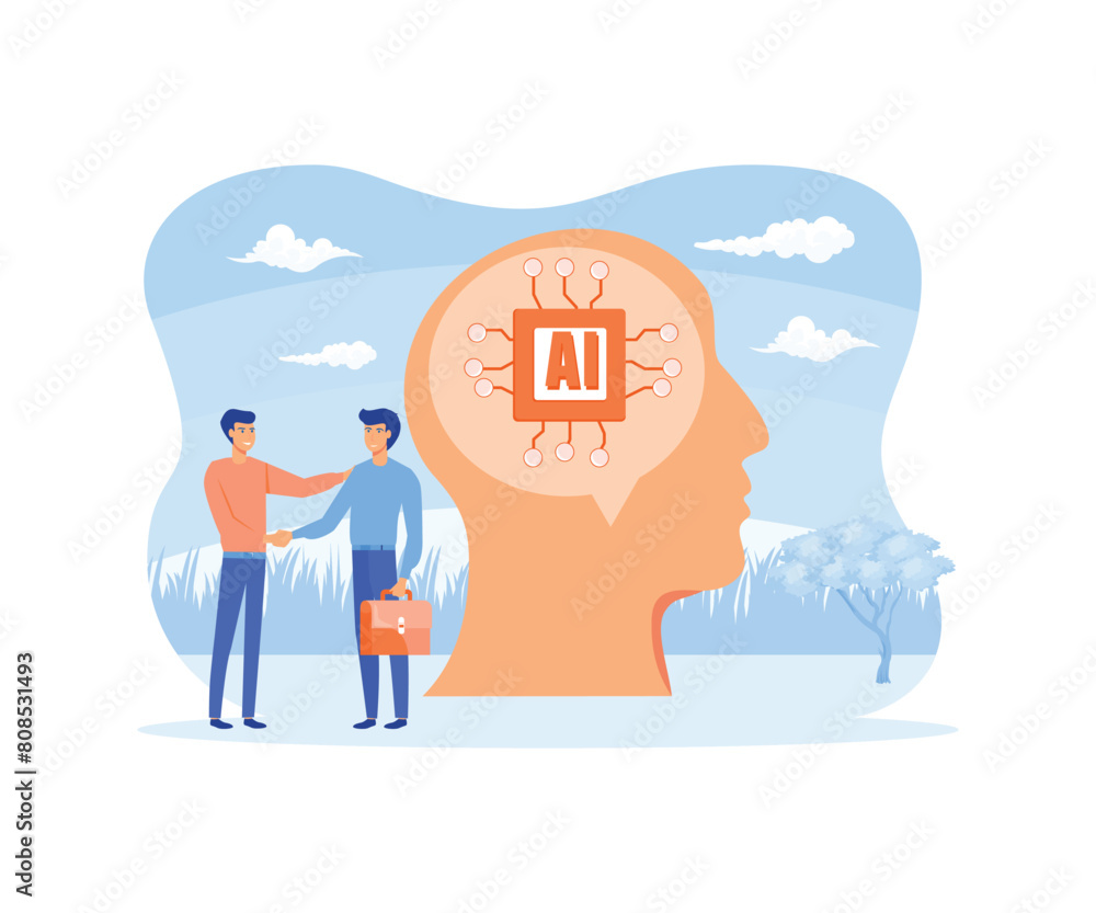 Business industry robot factory concept Robotic system control put AI ...