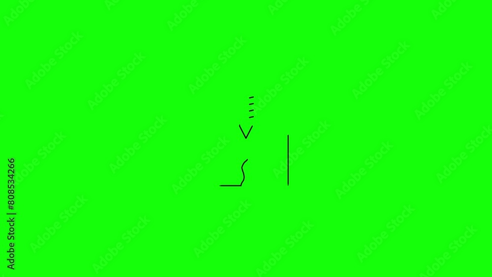 Outline drilling tool and soil testing icon 4k animation on Greenscreen ...