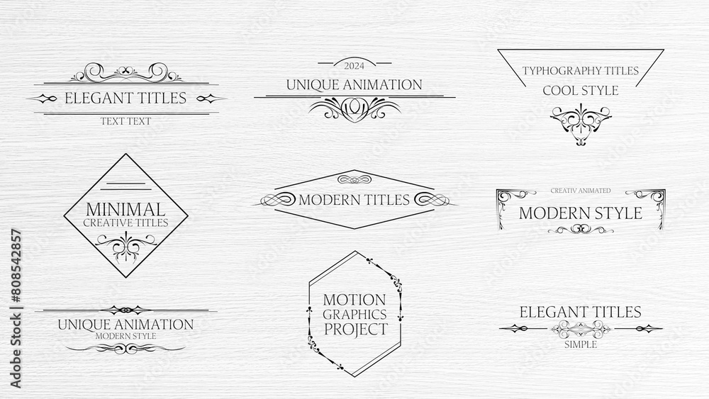 Elegant Titles Stock Template | Adobe Stock