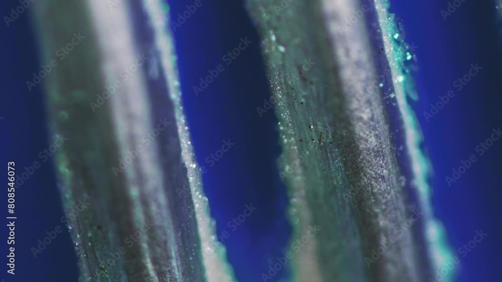 Glitter paint drip. Ink spill. Blur metallic silver blue color ...