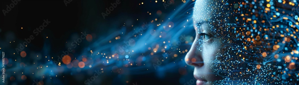 In a deeply detailed image, a Neuralink device is applied to a ...