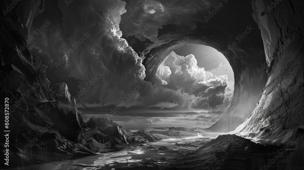 the moon over the mountains view of the earth view from inside a ...