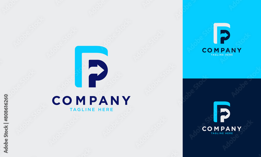 initial FP logo concept monogram, logo template designed to make your ...