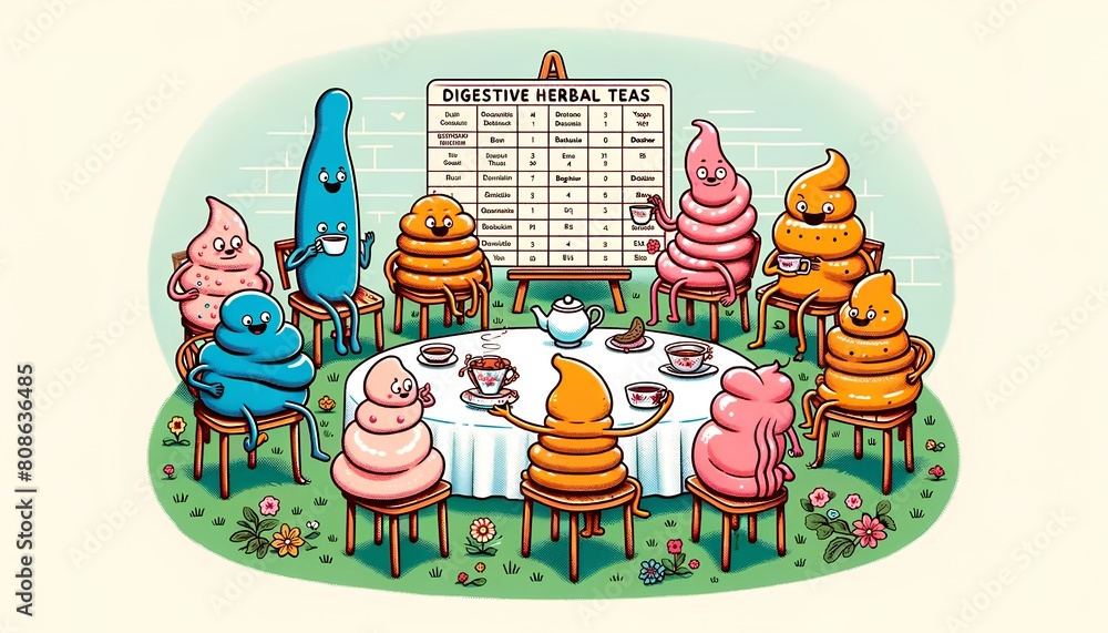 An informative Bristol stool chart concept illustrating the various ...