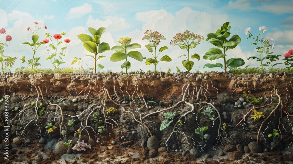 Scientifically accurate portrayal of bioactive soil, focusing on ...