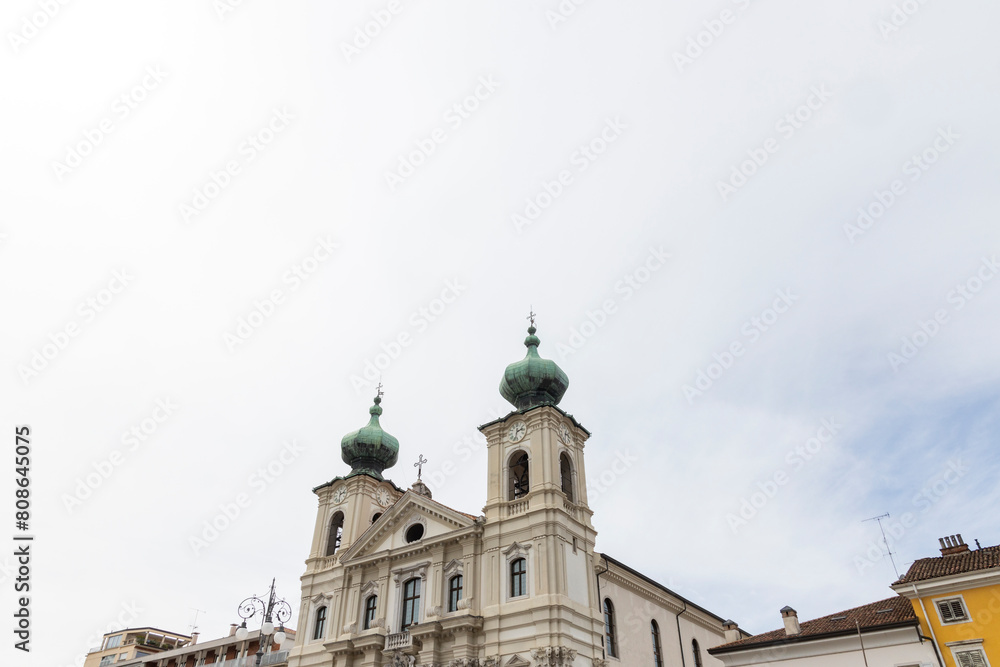 City of Gorizia, Piazza della Vittoria with the Church of Sant'Ignazio ...