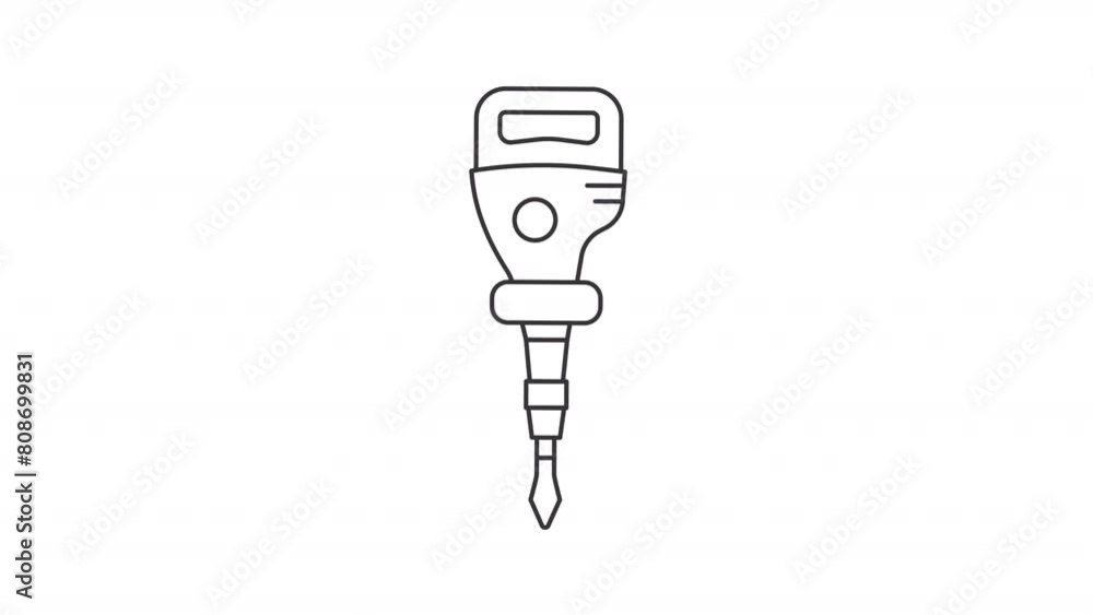 Animated power drill icon. Electric tool line animation. Professional ...