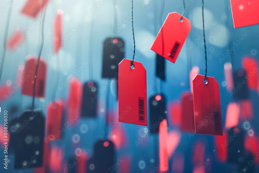 Animated gif of falling price tags with increasing discounts Stock ...