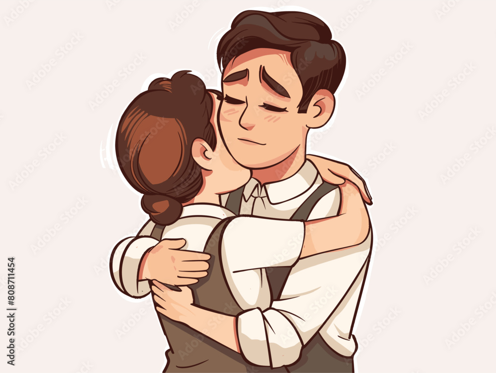 waiter background, Offering a hug instead of engaging in a fight., very ...