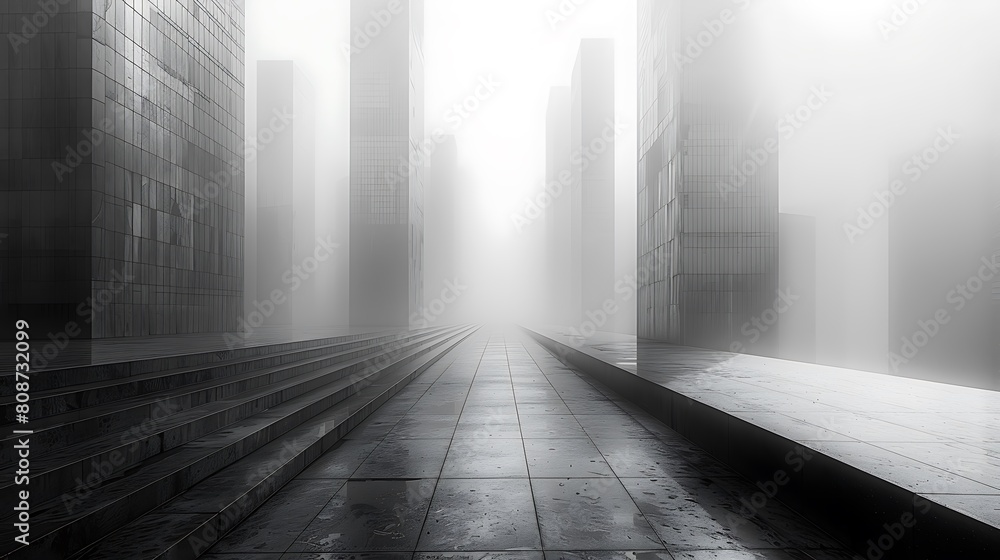 A minimalist depiction of urban fade, with clean lines separating ...