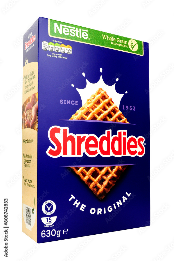 Nestle original shreddies breakfast whole wheat fortified malted cereal ...