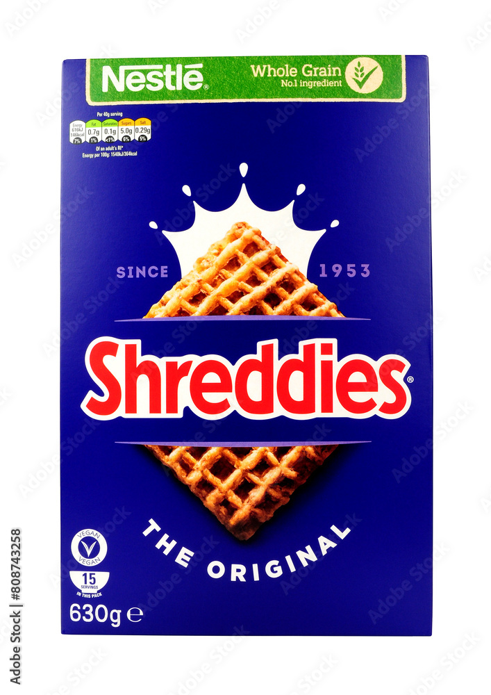 Nestle original shreddies breakfast whole wheat fortified malted cereal ...