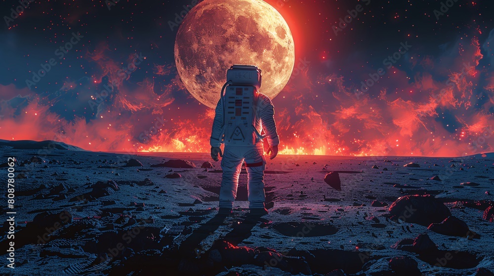 Experience the grandeur of the moon landing in a pixel art rendition ...