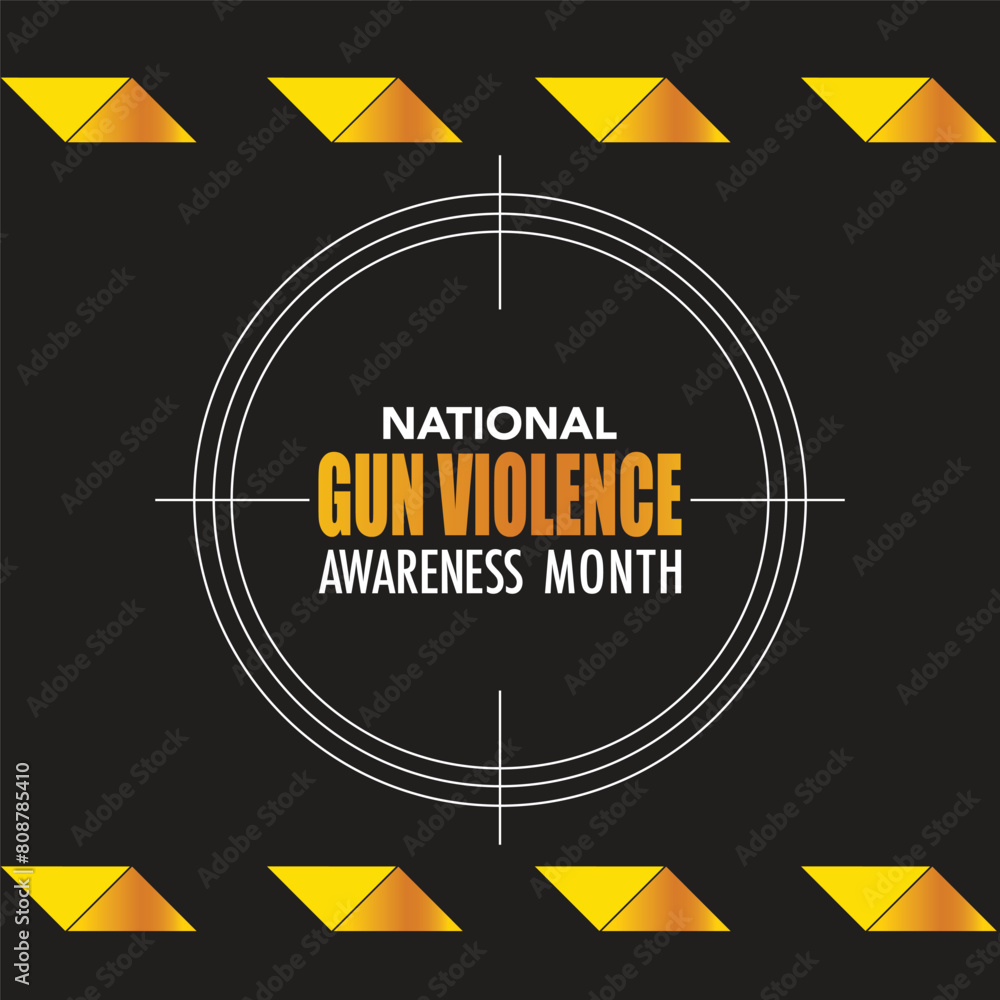 Gun Violence Awareness Month background or banner design template ...