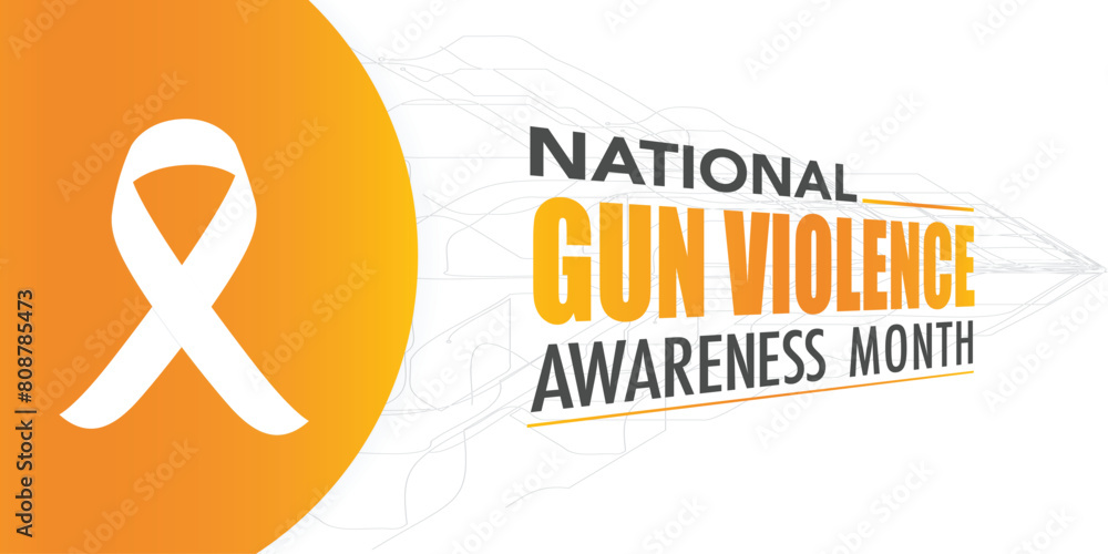 Gun Violence Awareness Month background or banner design template ...