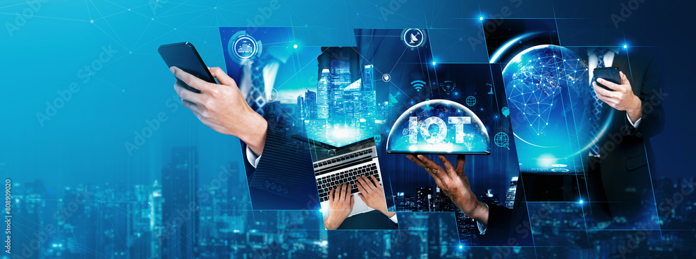 Communication technology , smart connection IOT and people network ...