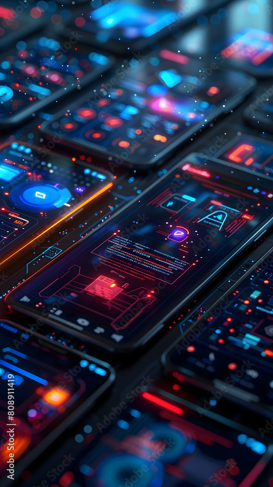 Multi Factor Authentication Across Devices: Various devices display ...