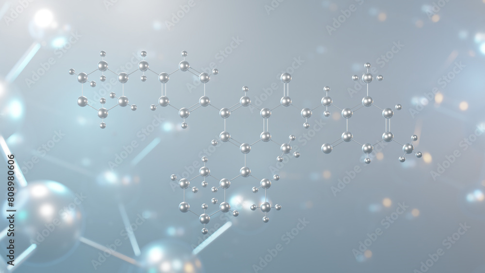 tazemetostat molecular structure, 3d model molecule, antineoplastic ...