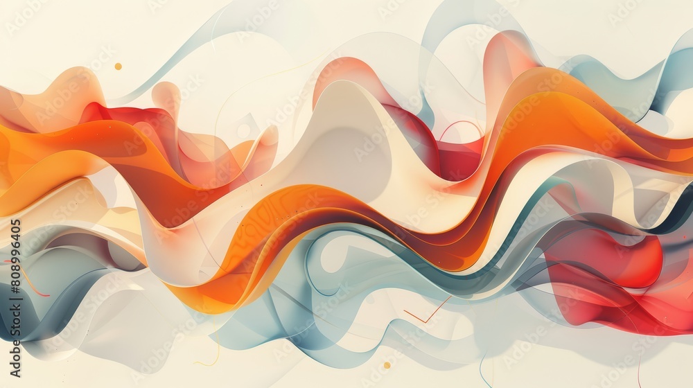 Dynamic Flow Charts, A collection of abstract shapes and flowing lines ...
