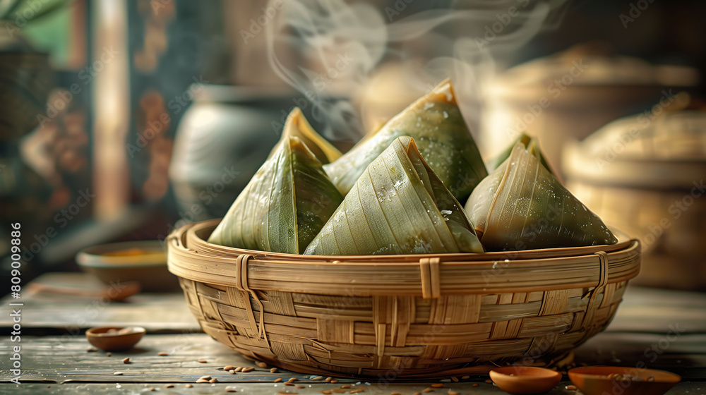Dragon Boat Festival Zongzi, a traditional Chinese festival ...