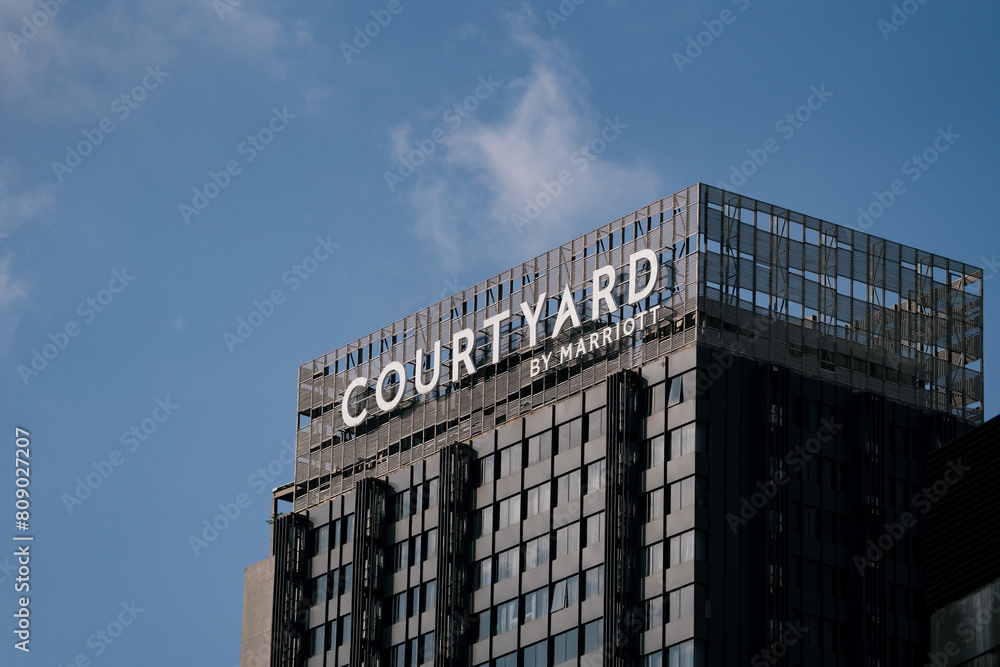 PENANG, MALAYSIA - FEBRUARY 20, 2024: Courtyard by Marriott Hotel ...