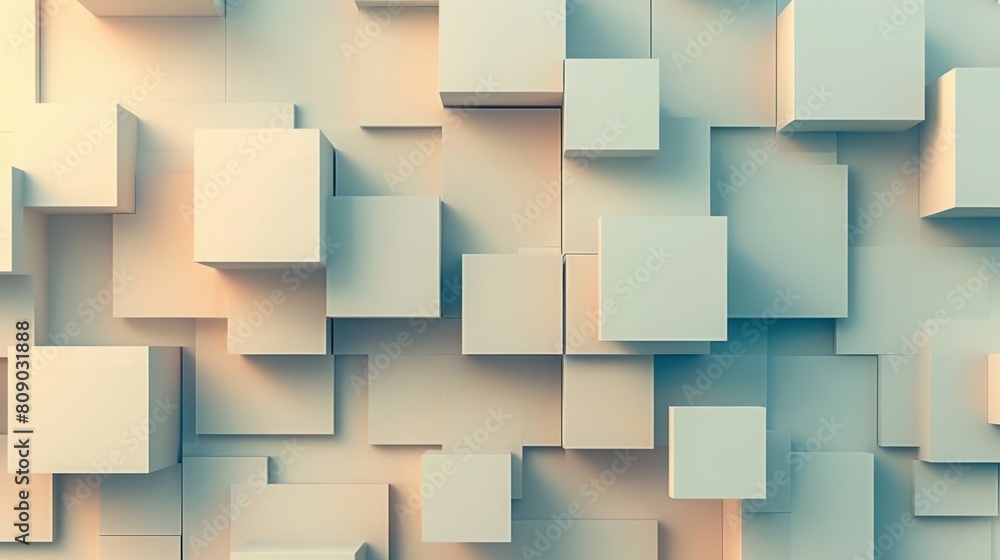 3D background minimalism. A wall with 3D blocks. 3D wallpaper with ...