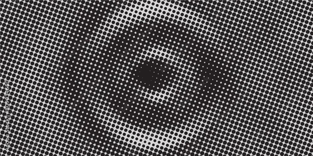 Basic halftone dot effect in black and white. Half tone effect ...