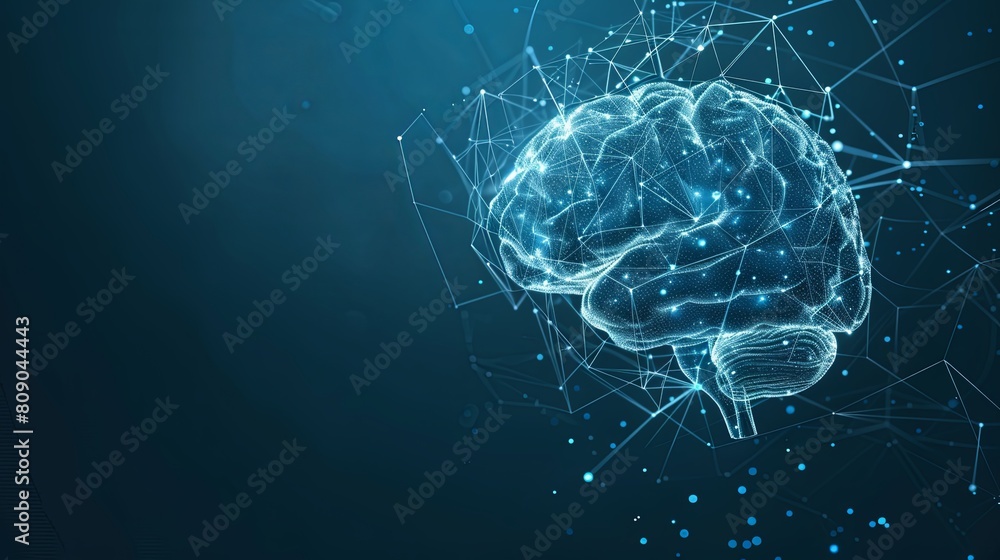 Minimalist brain background stock photo for AI in education ...
