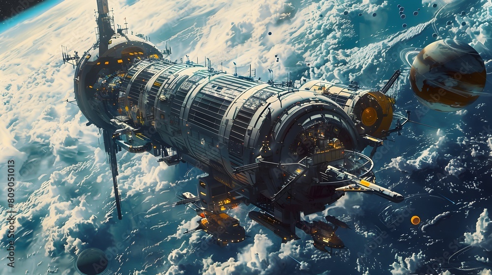 Nuclear-Powered Space Colony: A Visionary of Future Habitation in Orbit ...