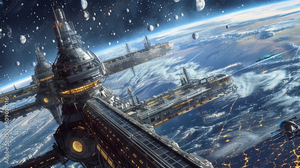 Nuclear-Powered Space Colony: A Visionary of Future Habitation in Orbit ...