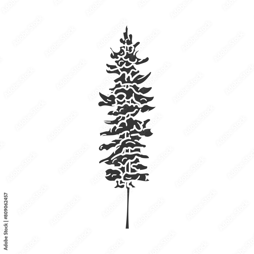 Ponderosa Pine Icon Silhouette Illustration. Tree Vector Graphic ...