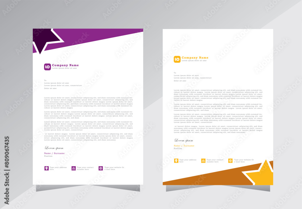 Letterhead design for project, letter head design templates. a4 ...