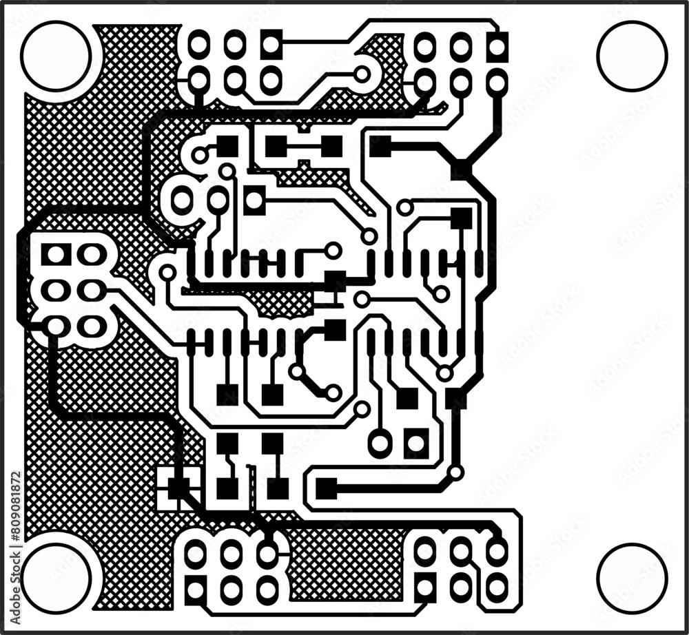 Tracing the conductors of the printed circuit board of electronic ...