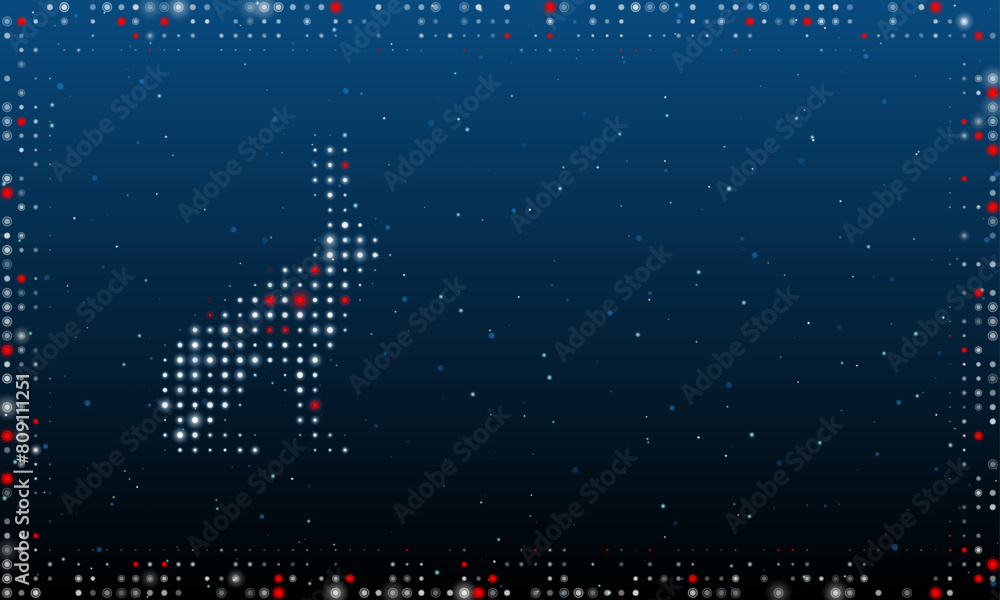 Vecteur Stock On the left is the hare symbol filled with white dots ...