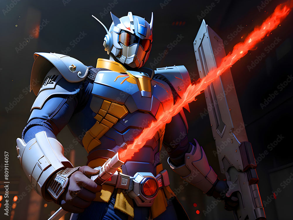 "Armor Rider Knight Frame" is a knight-type rider who uses a light ...