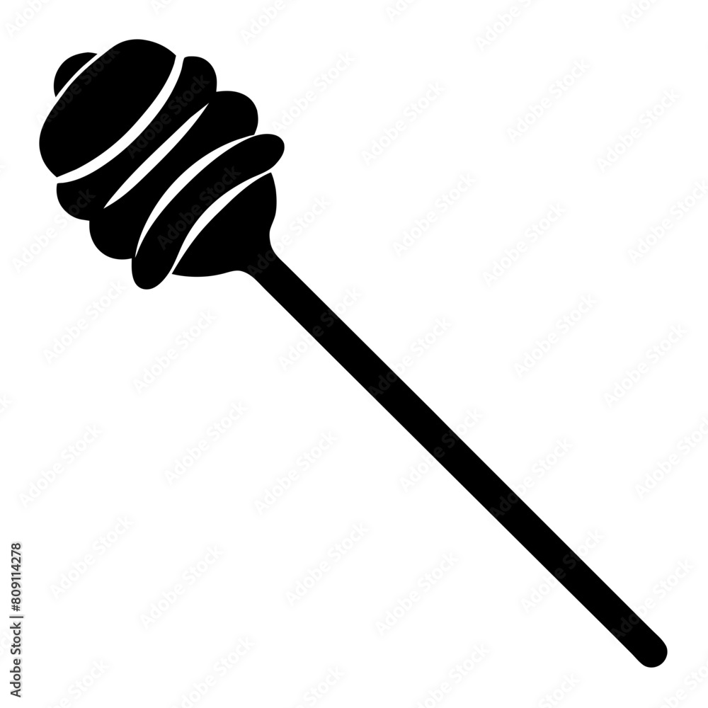 Honey dipper icon, SVG honey dipper outline vector illustration ...