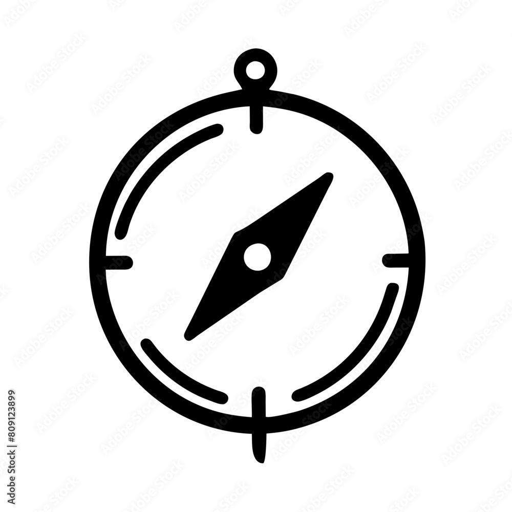 Vector Black and White Compass Icon for Direction or Navigation ...